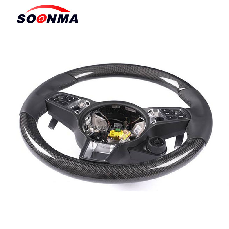 Custom Carbon Fiber Alcantar Carbon Fiber Steering Wheel For Porsche ...
